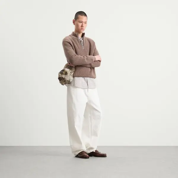RONNING Quarter Zip Fisherman Sweater