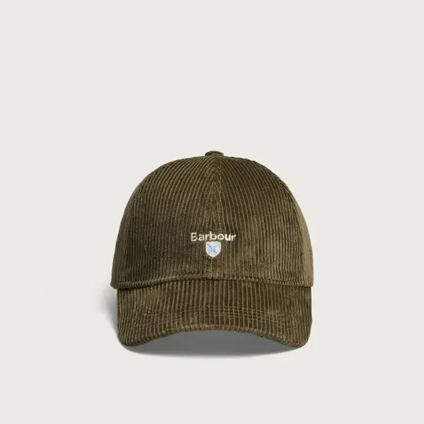 Barbour Preston Corduroy Baseball Cap - Olive
