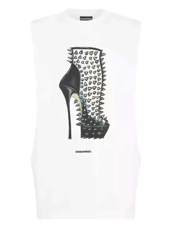 Dsquared2 Graphic-print Iconique Tank Top - White
