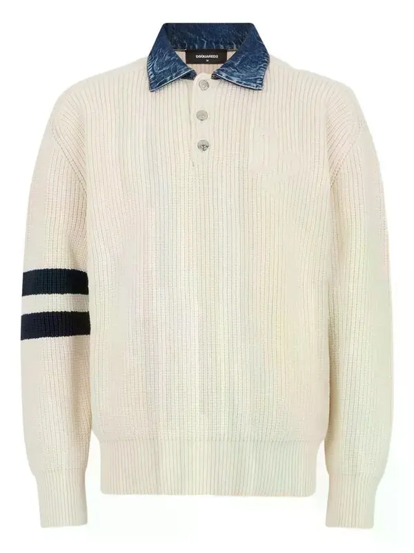 Dsquared2 Ribbed-knit Polo Shirt