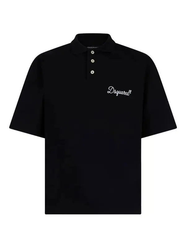 Dsquared2 Logo Polo Shirt - Black