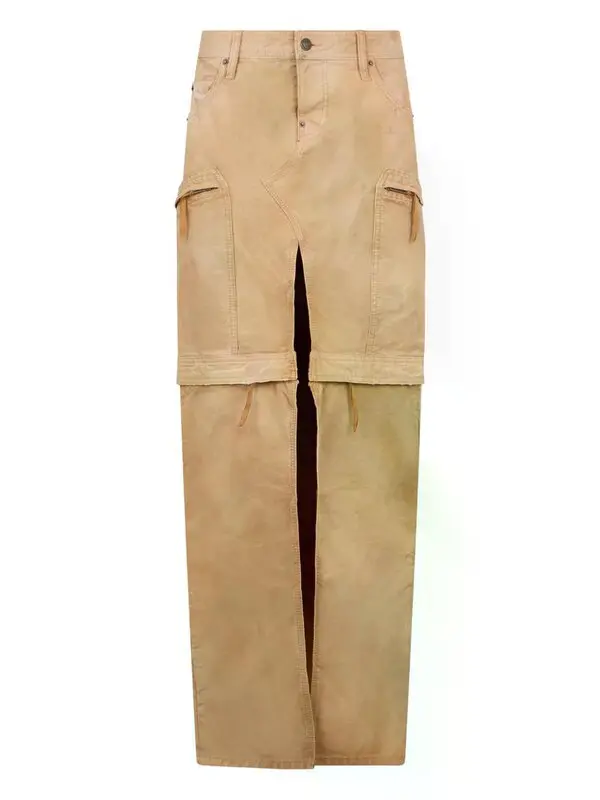 Dsquared2 Utility Distressed Maxi Skirt