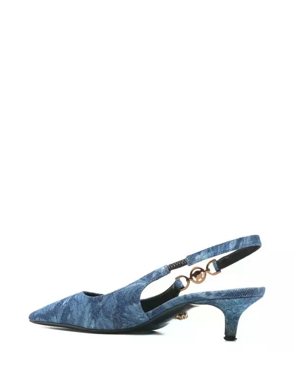Versace 40mm Barocco Denim Pumps