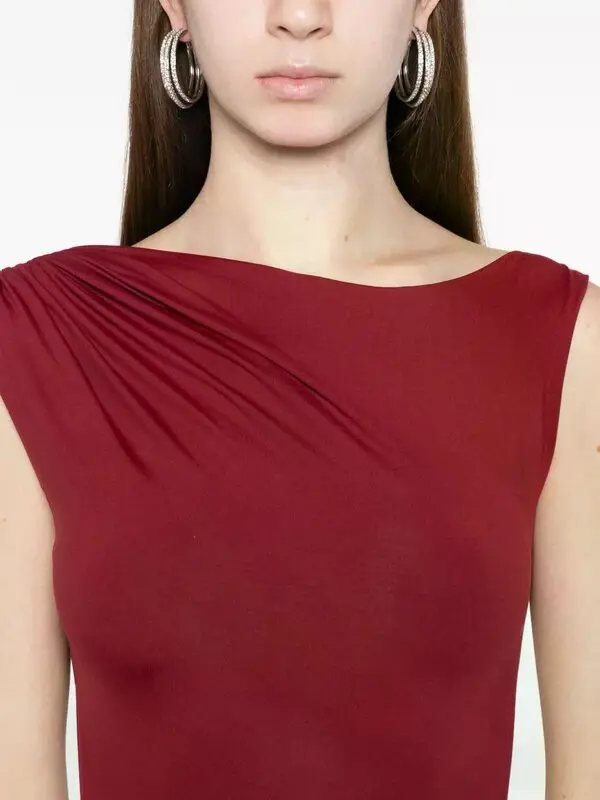 AXEL 113 Mini Dress With Draped Detail - Red