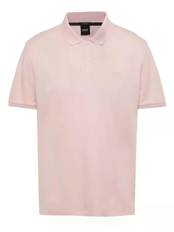 BOSS Pallas Logo Embroidery Polo Shirt - Pink
