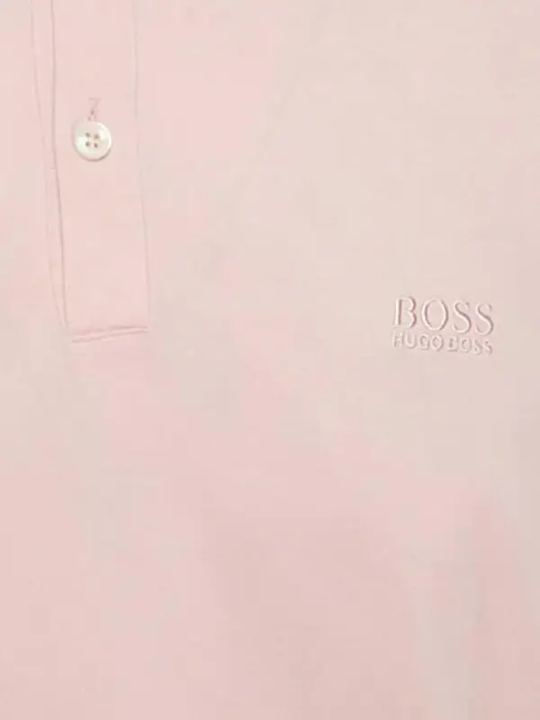 BOSS Pallas Logo Embroidery Polo Shirt - Pink