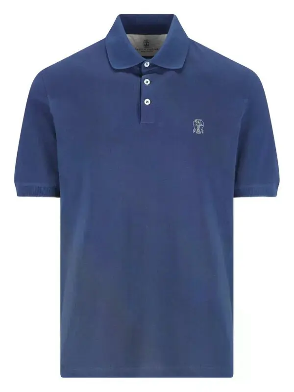 Brunello Cucinelli Cotton Polo Shirt - Blue