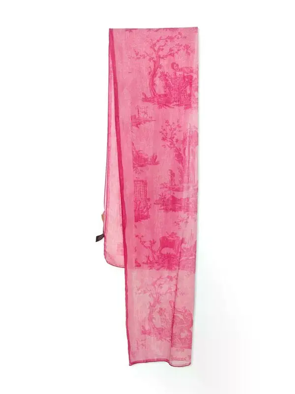 VIVIENNE WESTWOOD Print Scarf - Pink