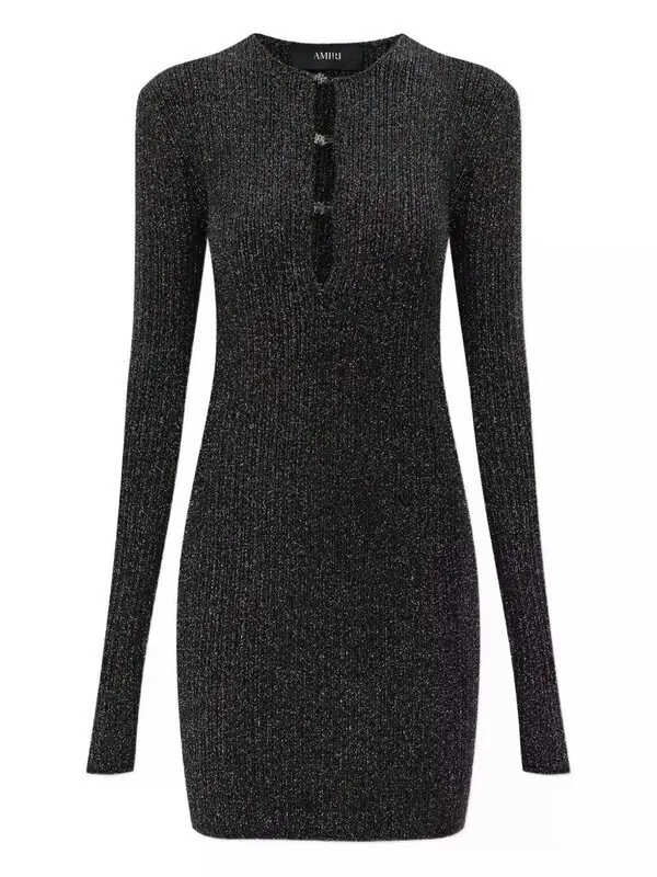 Amiri Keyhole Long-sleeve Mini Dress