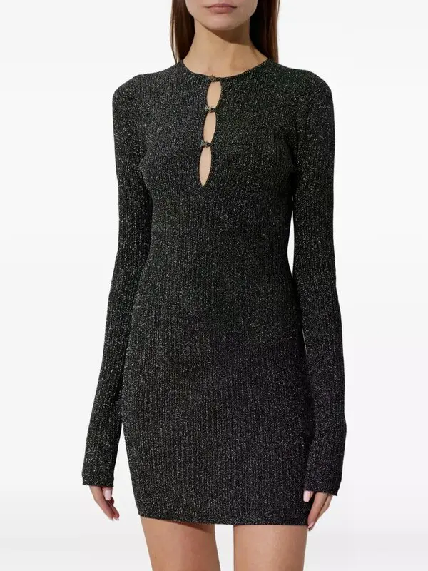 Amiri Keyhole Long-sleeve Mini Dress