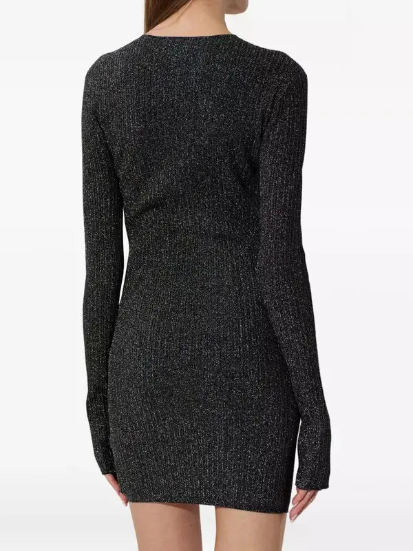 Amiri Keyhole Long-sleeve Mini Dress