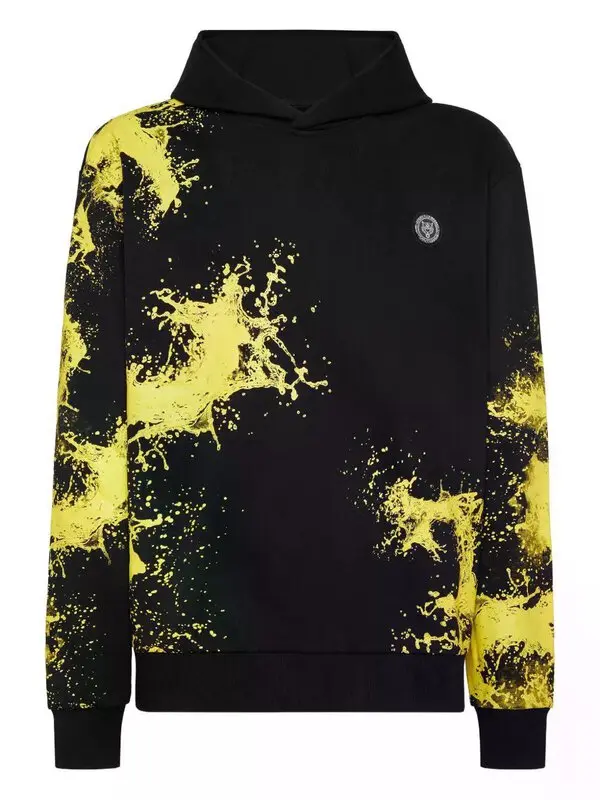 PLEIN SPORT Splash Hooded Sweatshirt - Black