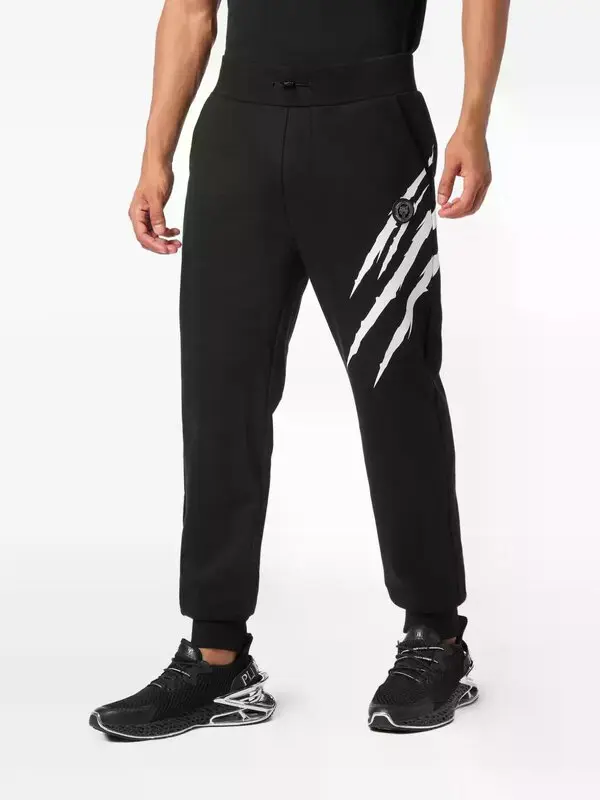 PLEIN SPORT Claw-print Cotton Sweatpants