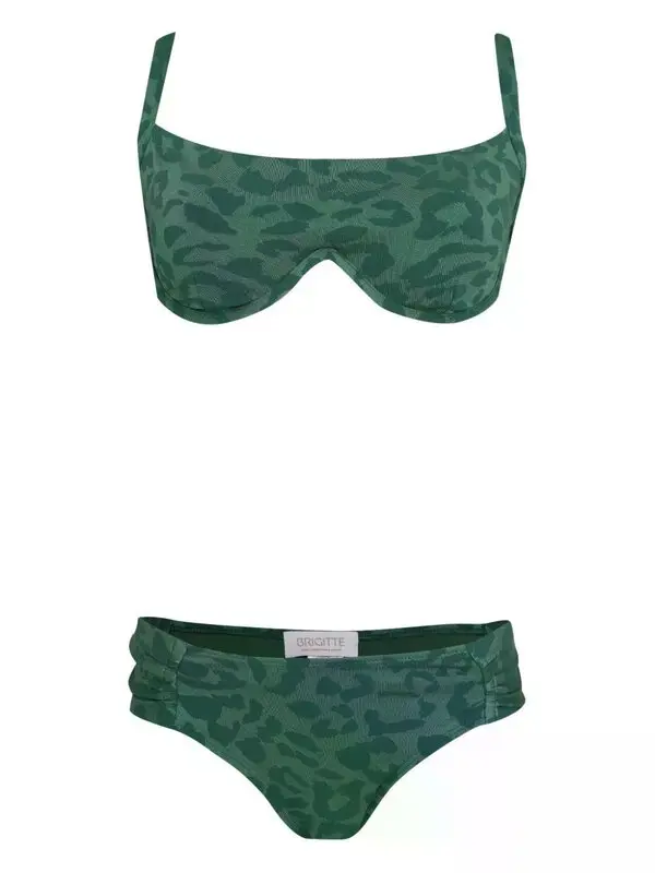 BRIGITTE Diana Animal-print Bikini - Green