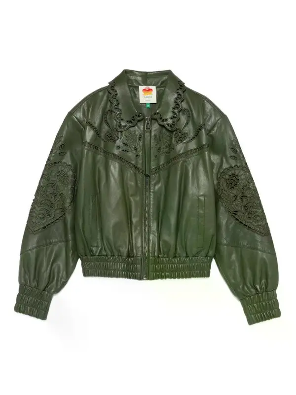 Farm Rio Richelieu Heart Embroidered Jacket