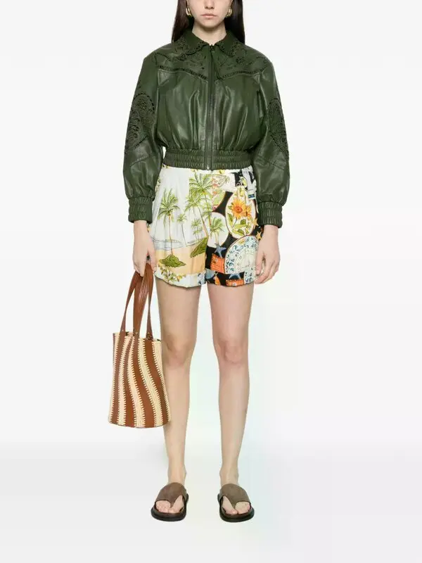 Farm Rio Richelieu Heart Embroidered Jacket