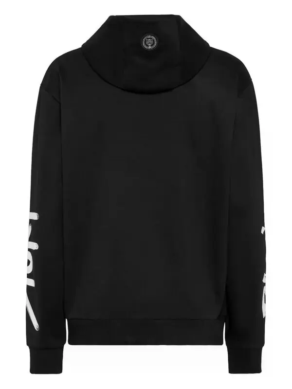 PLEIN SPORT Graphic Print Hoodie - Black