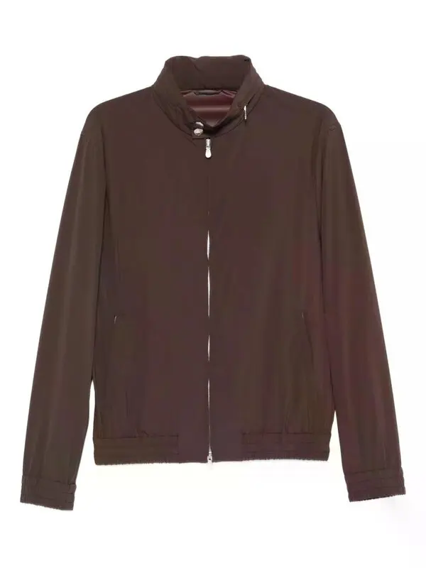 Brunello Cucinelli Zip Bomber Jacket - Brown