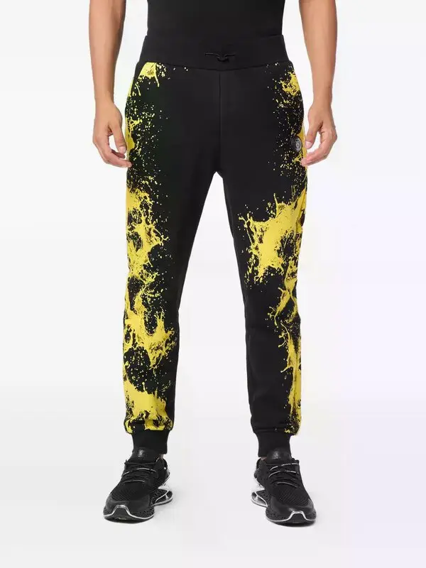 PLEIN SPORT Splash-print Joggers - Black