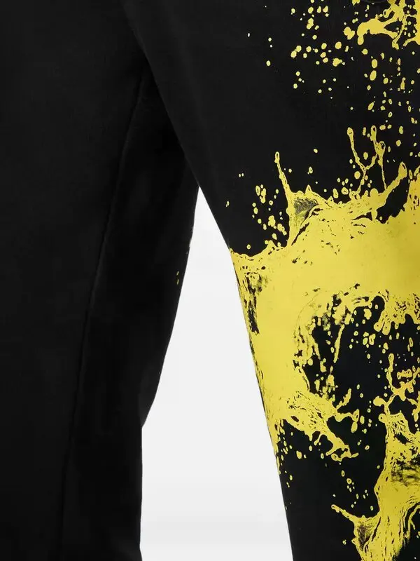 PLEIN SPORT Splash-print Joggers - Black