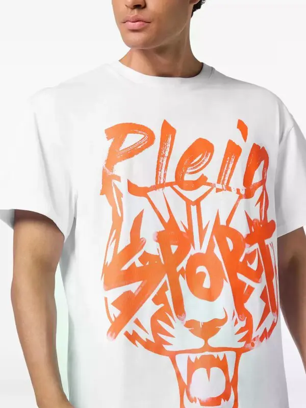 PLEIN SPORT Tiger-head Print T-shirt