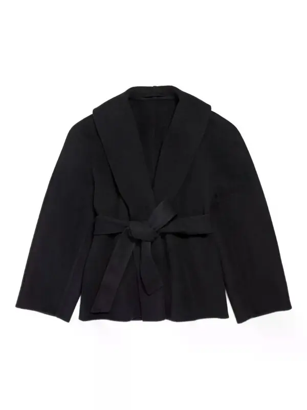 Balenciaga Belted Wrap Jacket - Black