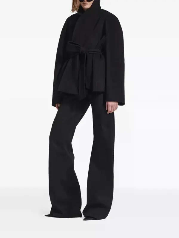 Balenciaga Belted Wrap Jacket - Black