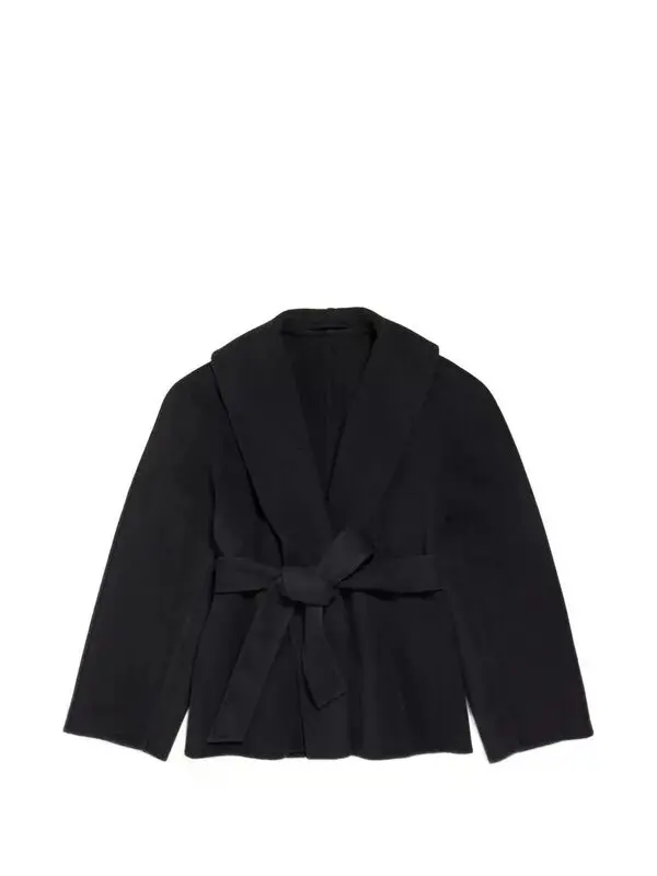 Balenciaga Belted Wrap Jacket - Black