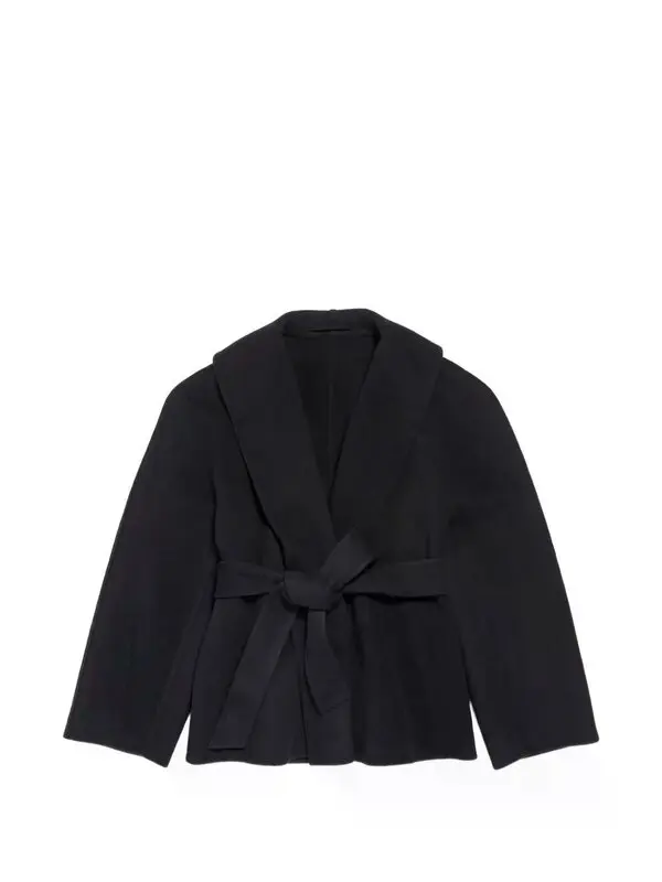 Balenciaga Belted Wrap Jacket - Black