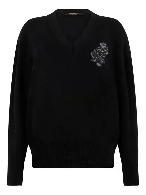 Roberto Cavalli Long-sleeve V-neck Sweater