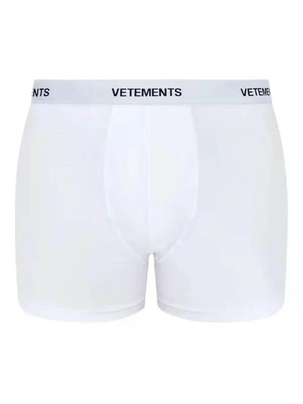 Vetements Logo Waistband Briefs - White