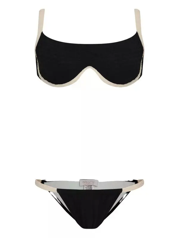 BRIGITTE Bia Textured Bikini - Black