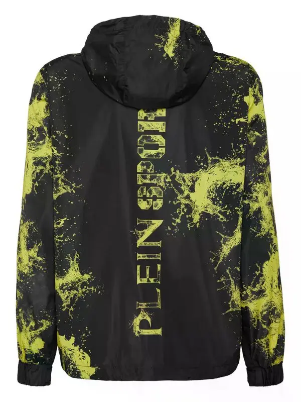 PLEIN SPORT Splash Windbreaker Jacket - Black