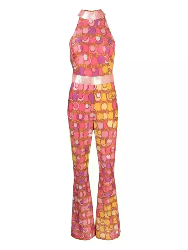 Moschino Printed Jumpsuit - Pink