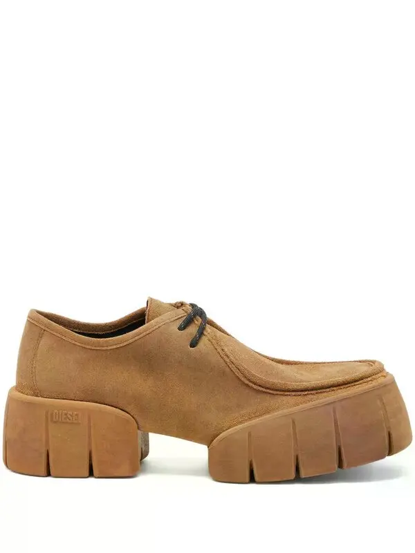 DIESEL® D-tex Wb Suede Derby Shoes - Brown
