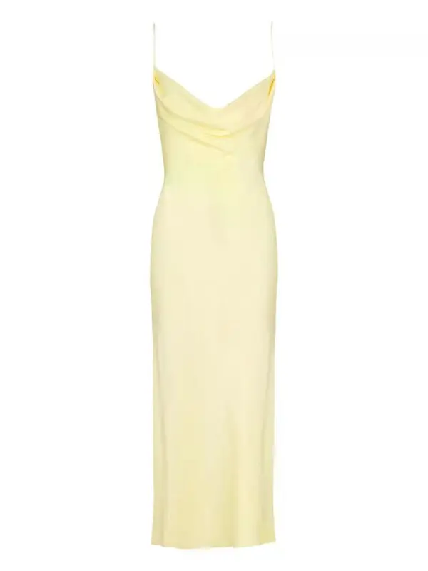 Balmain Cowl-neck Satin Dress