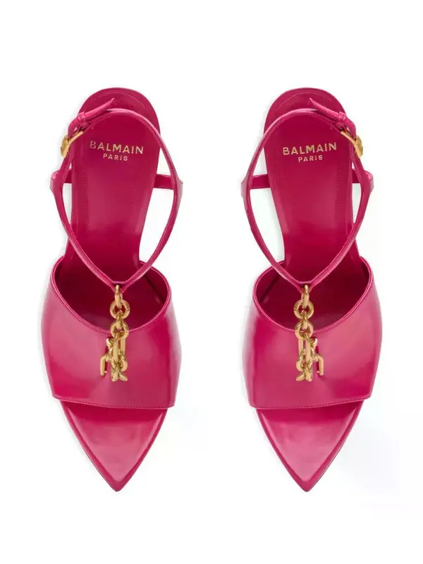 Balmain Sync Pointed-toe Sandals - Pink
