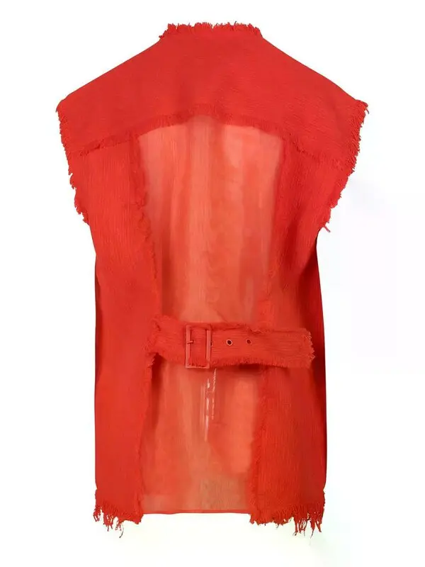 KRIZIA Fringed Belt-detail Top