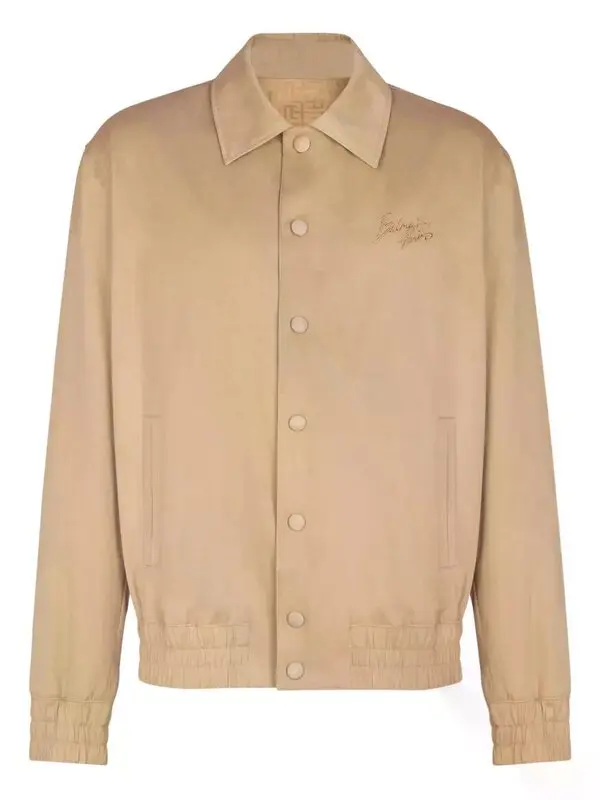 Balmain Canvas Bomber Jacket - Neutrals