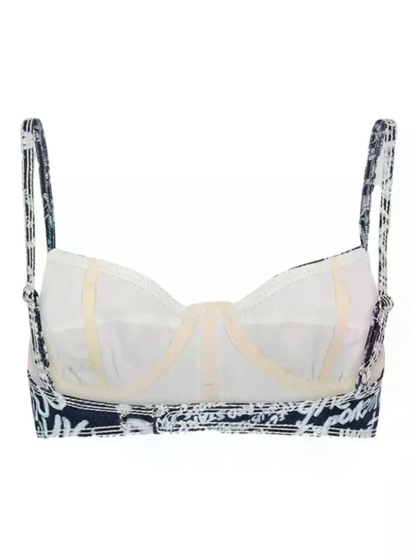 Dsquared2 Dark Flower Rebel Hibiscus Bra