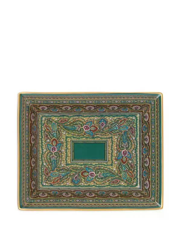 Etro Paisley Tray - Green