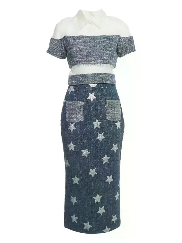 MARINA QURESHI Tweed Star Skirt Set