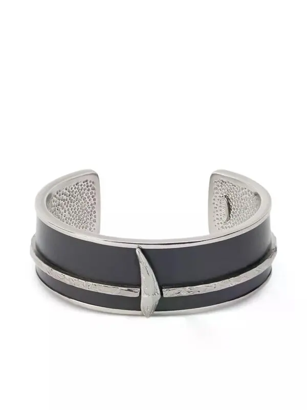 Roberto Cavalli Textured-detail Cuff - Black