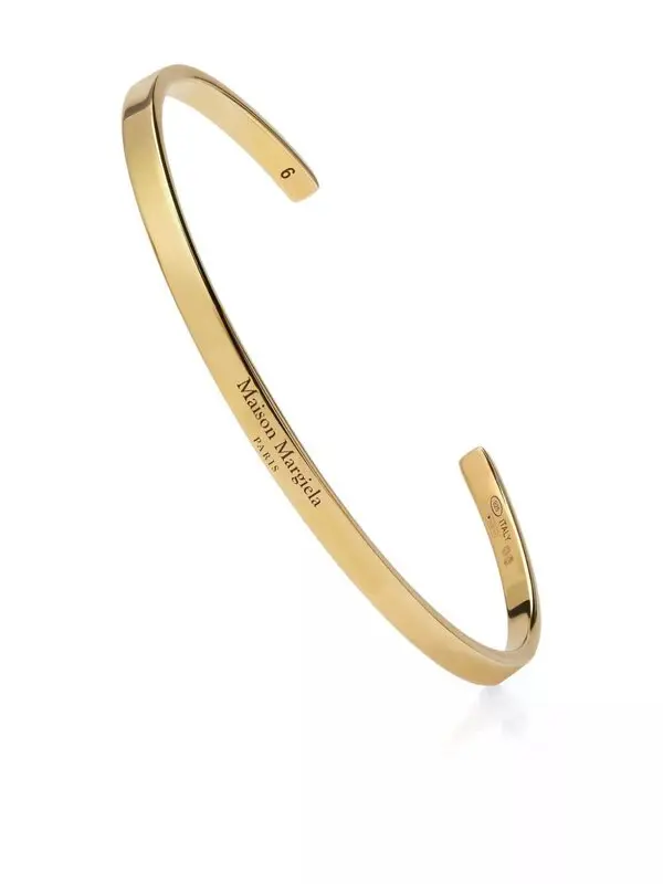 MAISON MARGIELA Logo Cuff Bracelet - Gold
