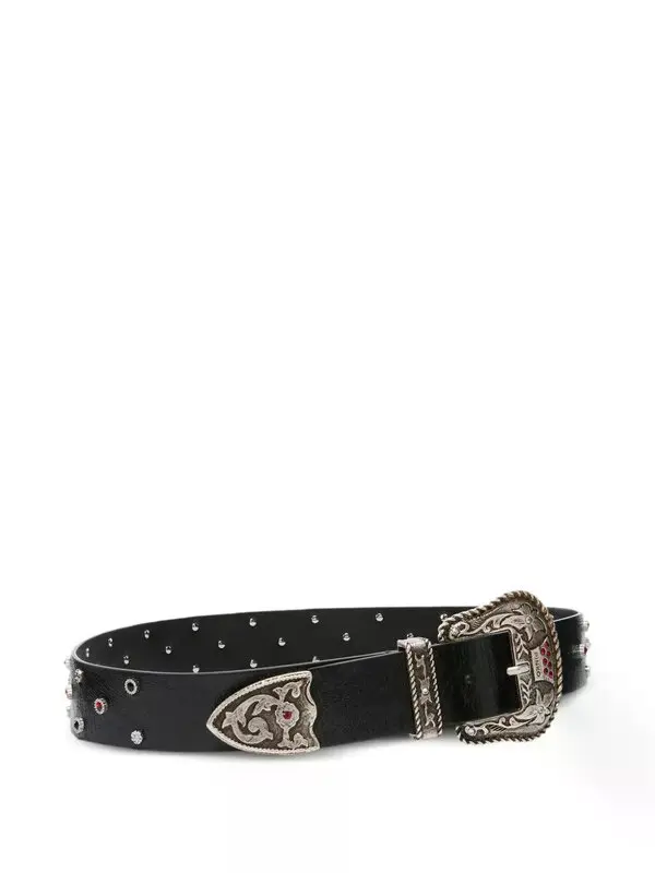 Pinko Embellished Buckle Belt - Black