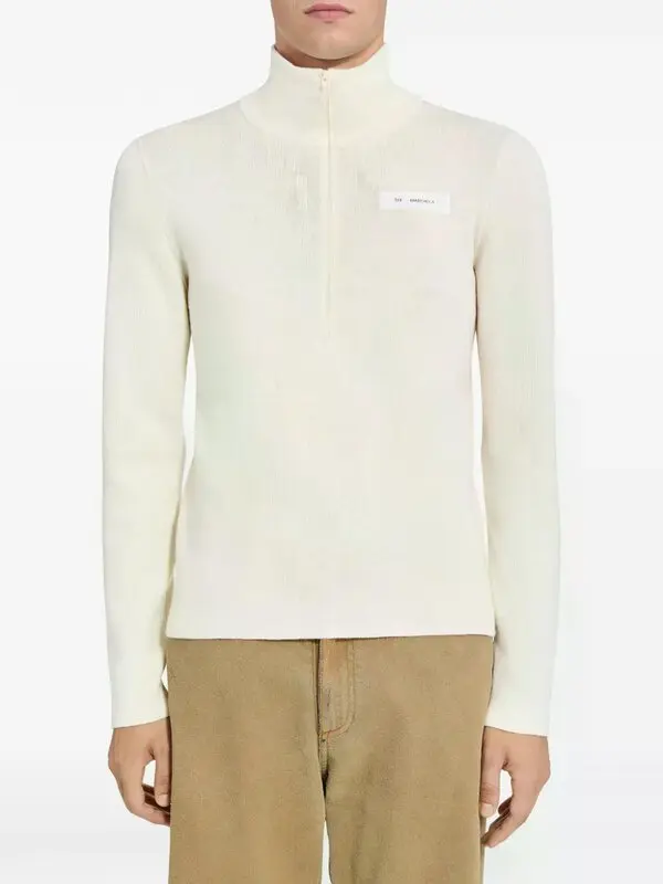MAISON MARGIELA Zip Mock-neck Sweater