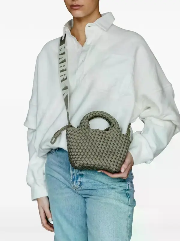 MARREA Woven Top-handle Tote Bag