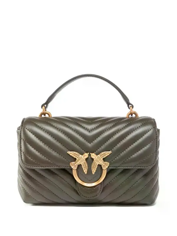 Pinko Mini Love Lady Chevron Tote Bag - Grey