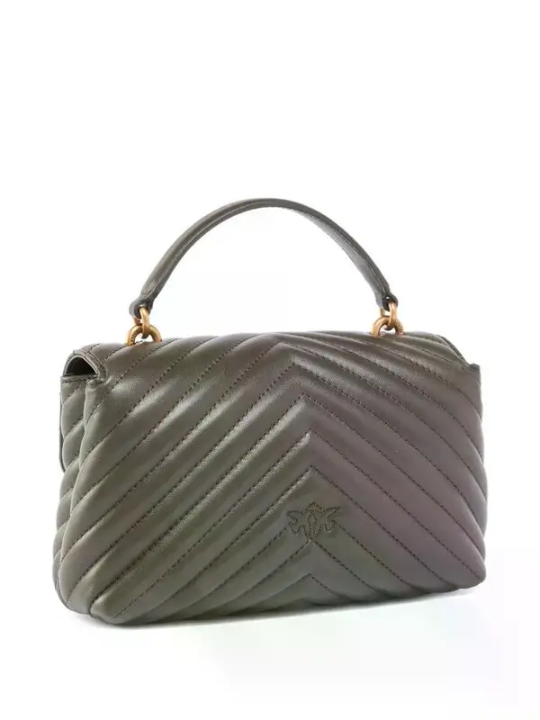Pinko Mini Love Lady Chevron Tote Bag - Grey