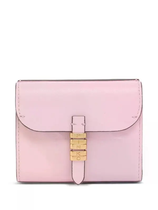 Pinko Buckle Leather Wallet - Pink